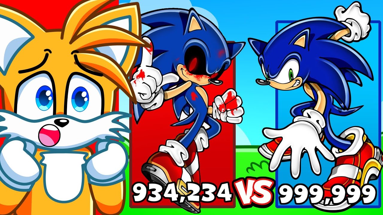 SONIC vs SONIC EXE Power Level Comparison - YouTube