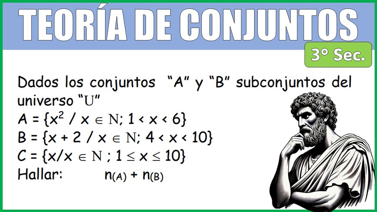 TEORÍA de CONJUNTOS | Dados los conjuntos “A” y “B” subconjuntos del ...