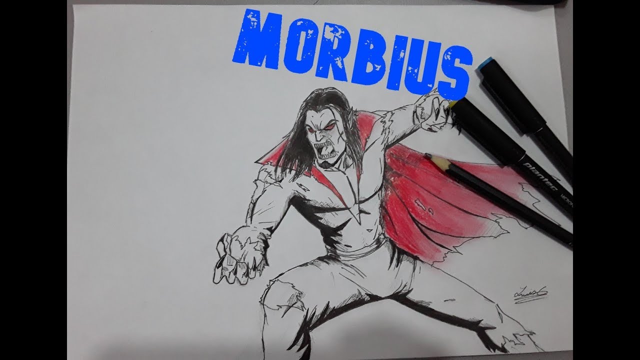 COMO DIBUJAR A MORBIUS!!!! LA NUEVA PELICULA/FACIL Y RAPIDO/Luis G draw ...