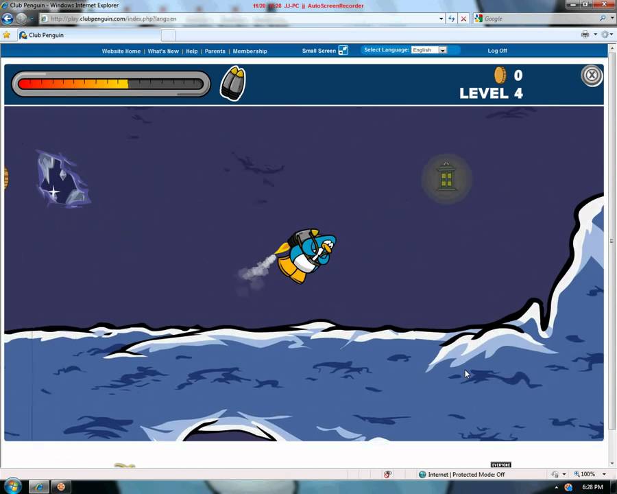 club penguin get 1000 coins in jet pack game - YouTube