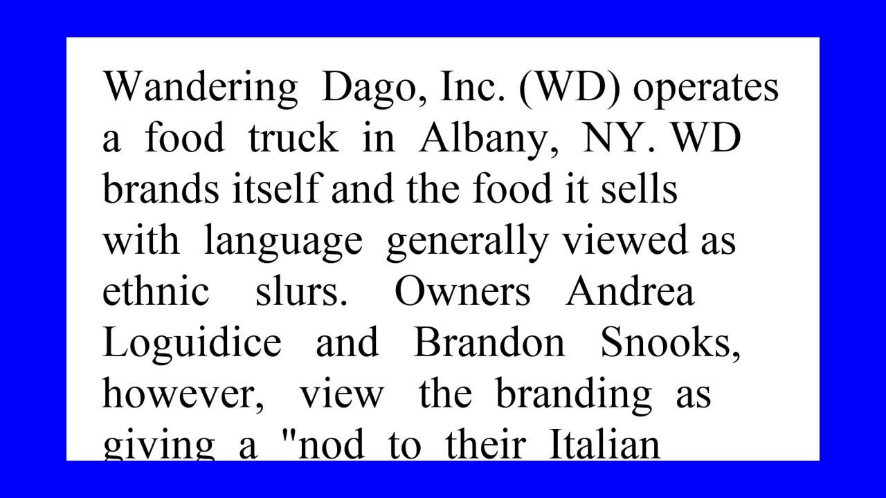 Wandering Dago Inc WD operates a food truck in Albany NY WD brands ...