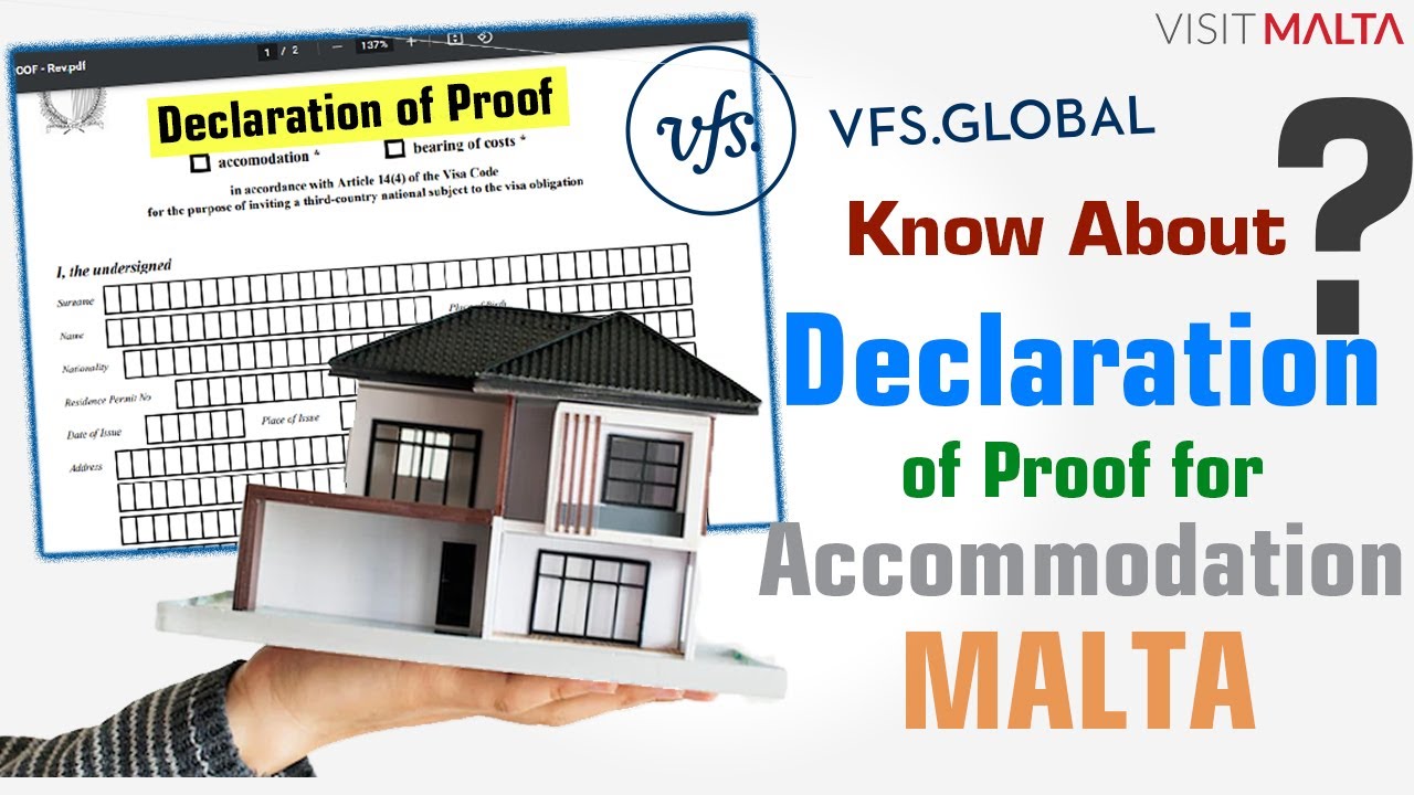 VFS Global Checklist - Declaration of Proof of Accomodation for Malta ...