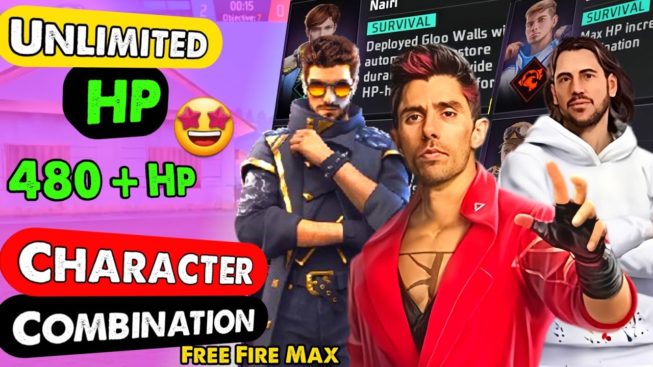 Best Unlimited Hp Character Combination 2025 | Cs Rank 480 + Hp ...