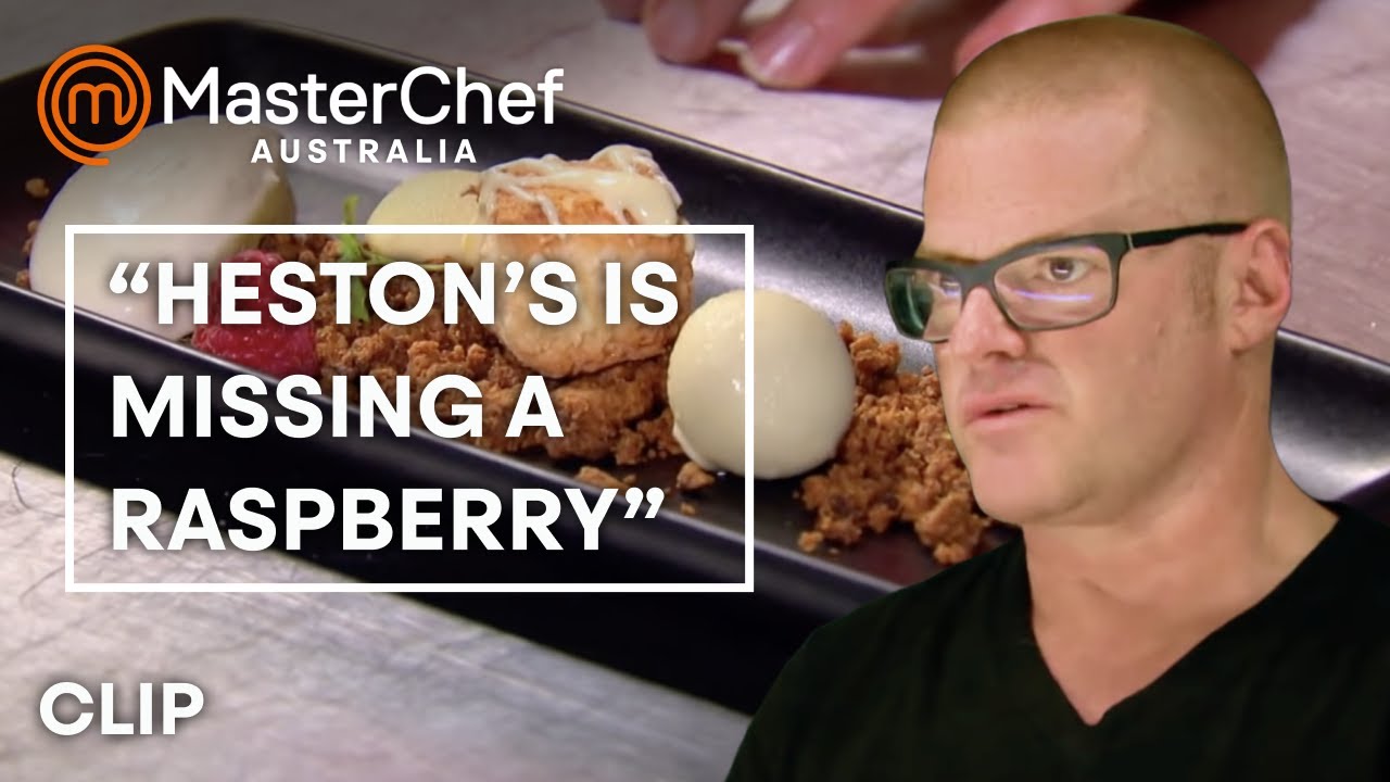 Heston's Missing Raspberry | MasterChef Australia | MasterChef World ...
