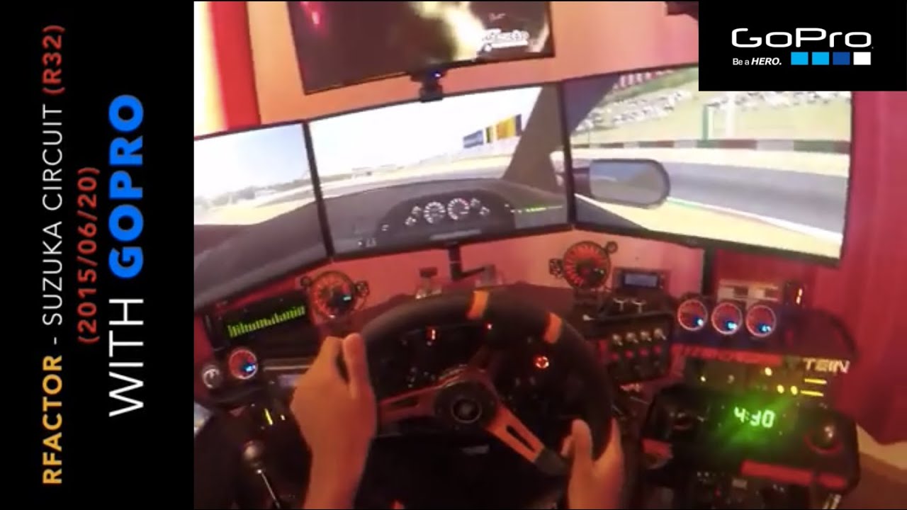 [GoPro] rFactor - Suzuka Circuit Drift (R32)(2015/06/20) - YouTube
