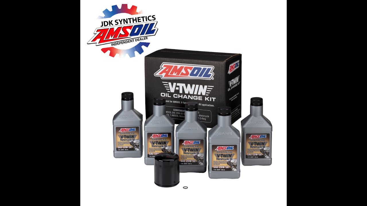 AMSOIL V-twin, primary and transmission oil - YouTube