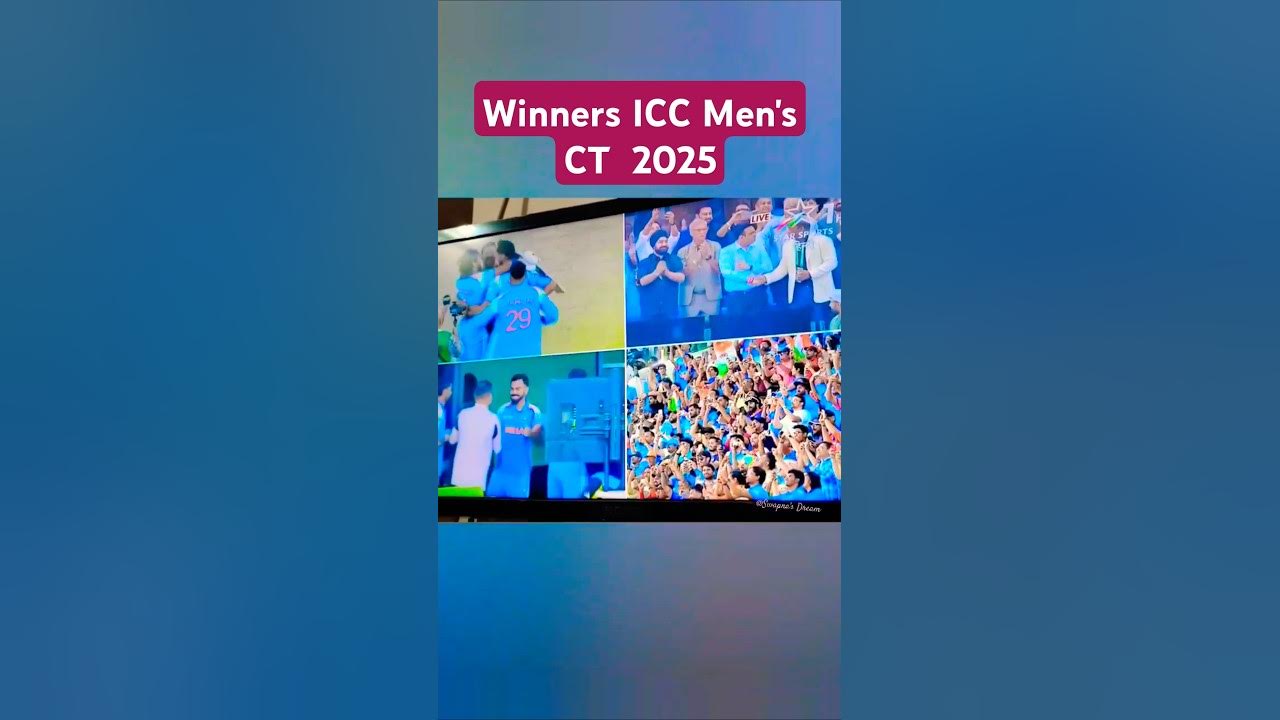 Winners ICC MEN'S CUP #indiawins #iccct2025 #win #viral #youtubeshorts #shorts - YouTube