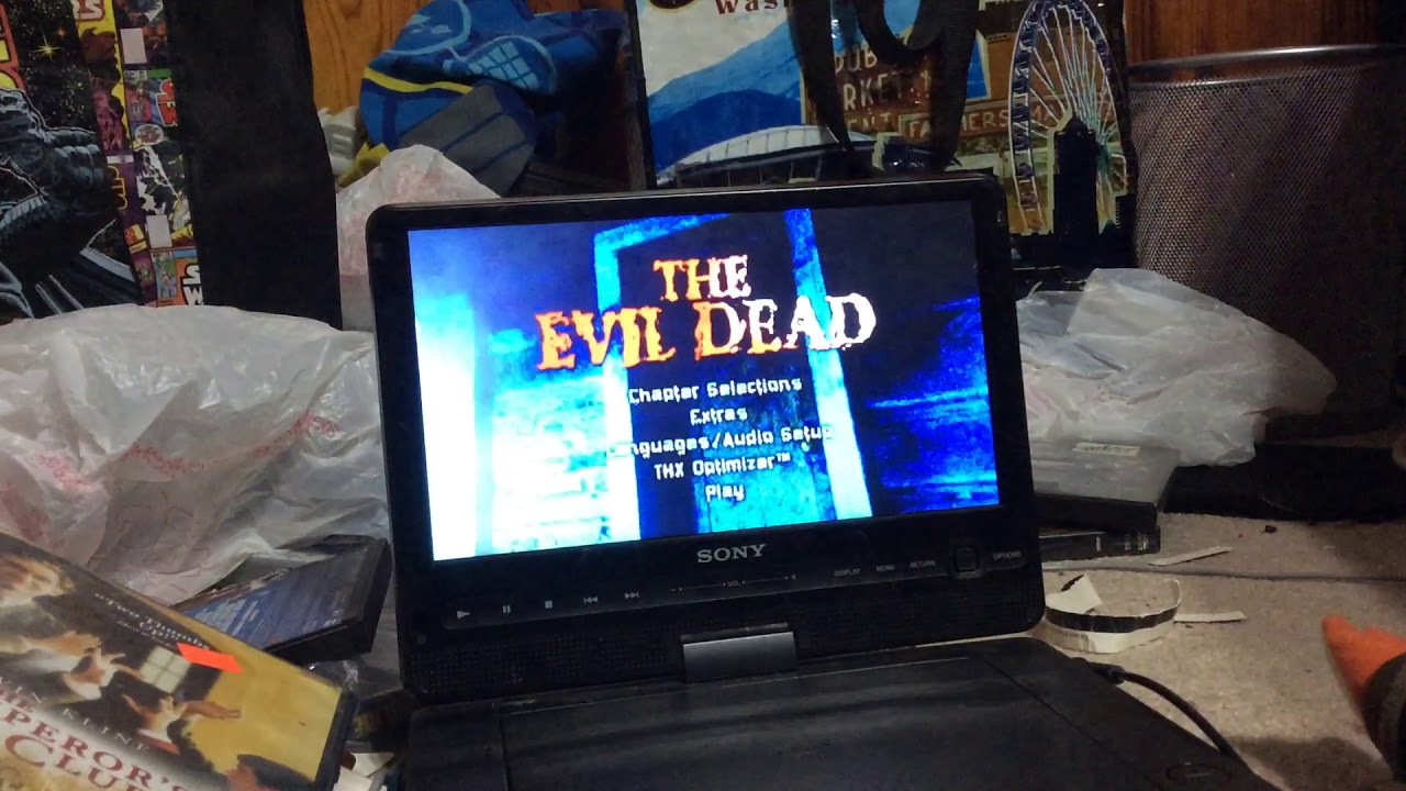 The evil dead DVD menu rotation and video test - YouTube