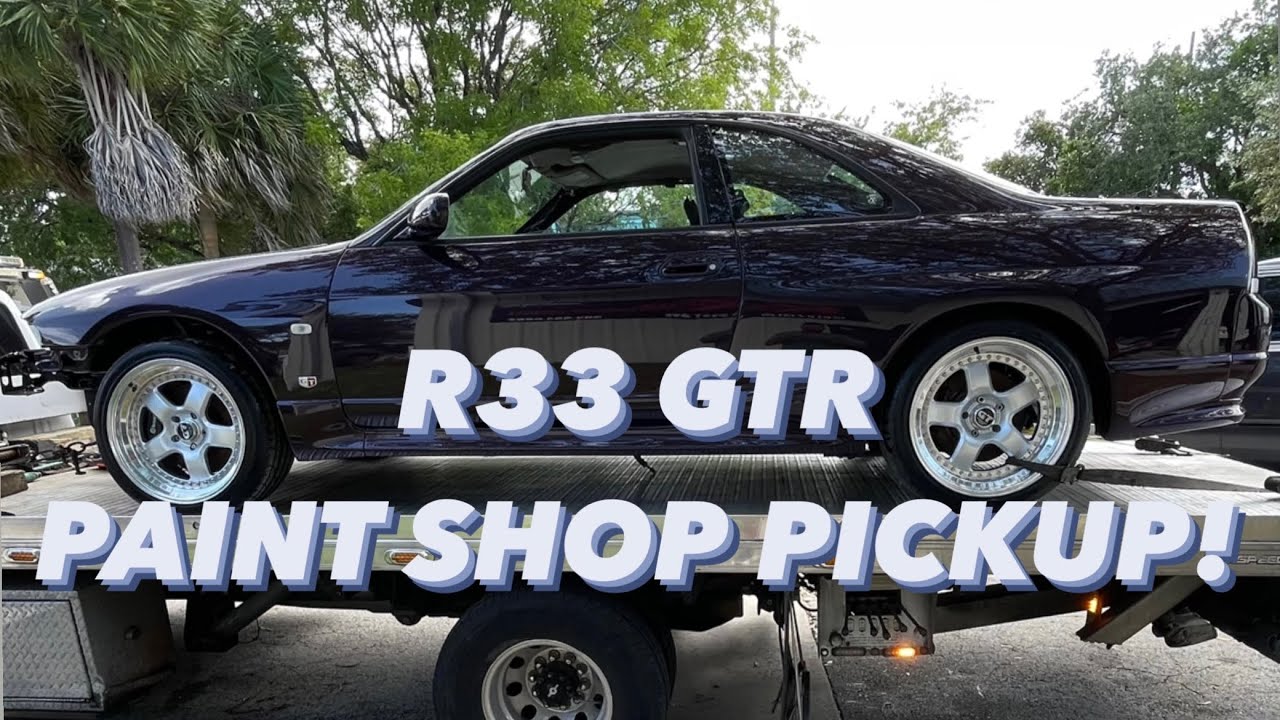 R33 GTR Paint Shop Pickup! Midnight Purple LP2 - YouTube