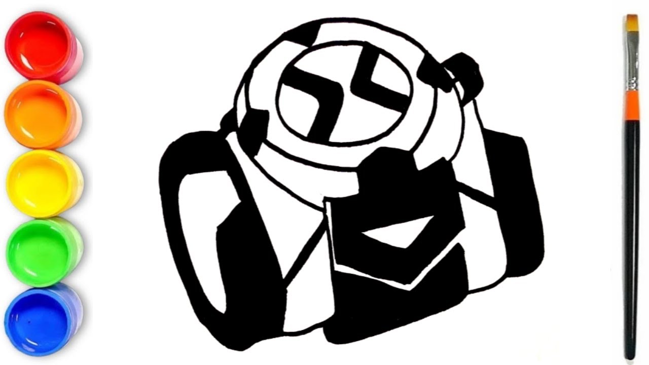 How to draw Ben 10 Watch | Ben 10 Watch Drawing and Coloring - YouTube