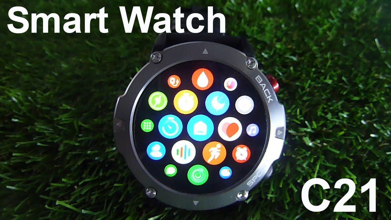 Smart watch C21 black / black. - YouTube