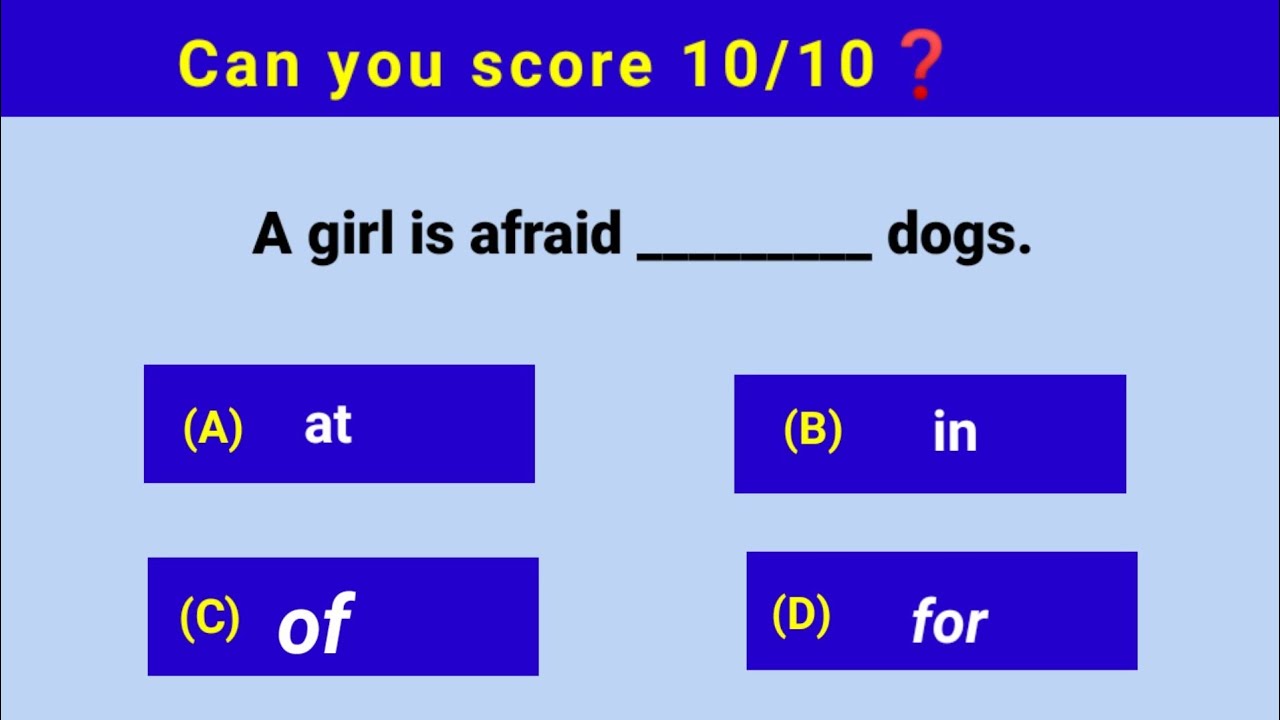 preposition quiz | 10 english grammar |english grammar tips - YouTube
