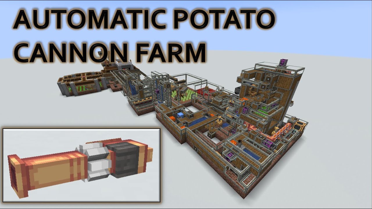 FULLY AUTOMATED Potato Cannon Factory - Create Mod - YouTube