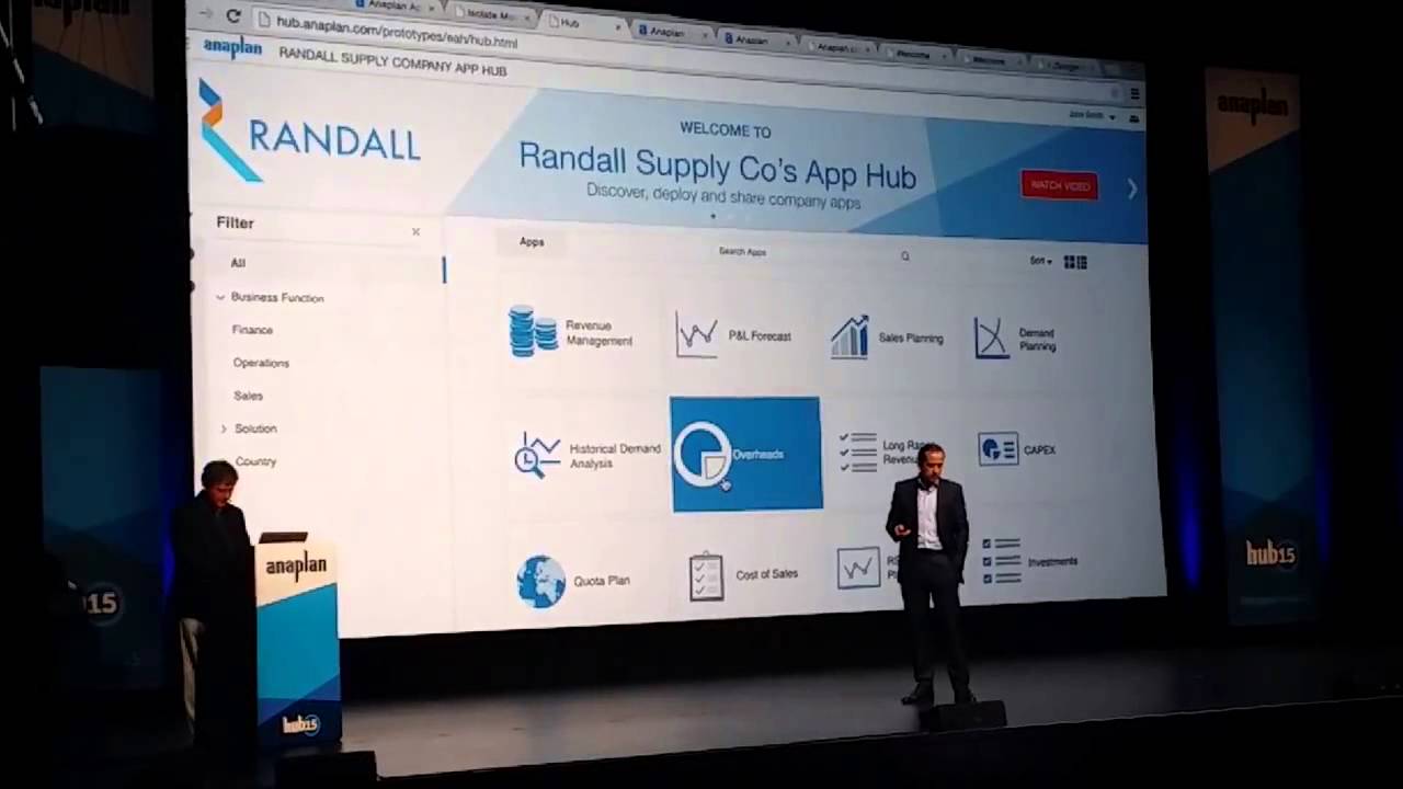 Anaplan demo of Enterprise App Hub - YouTube