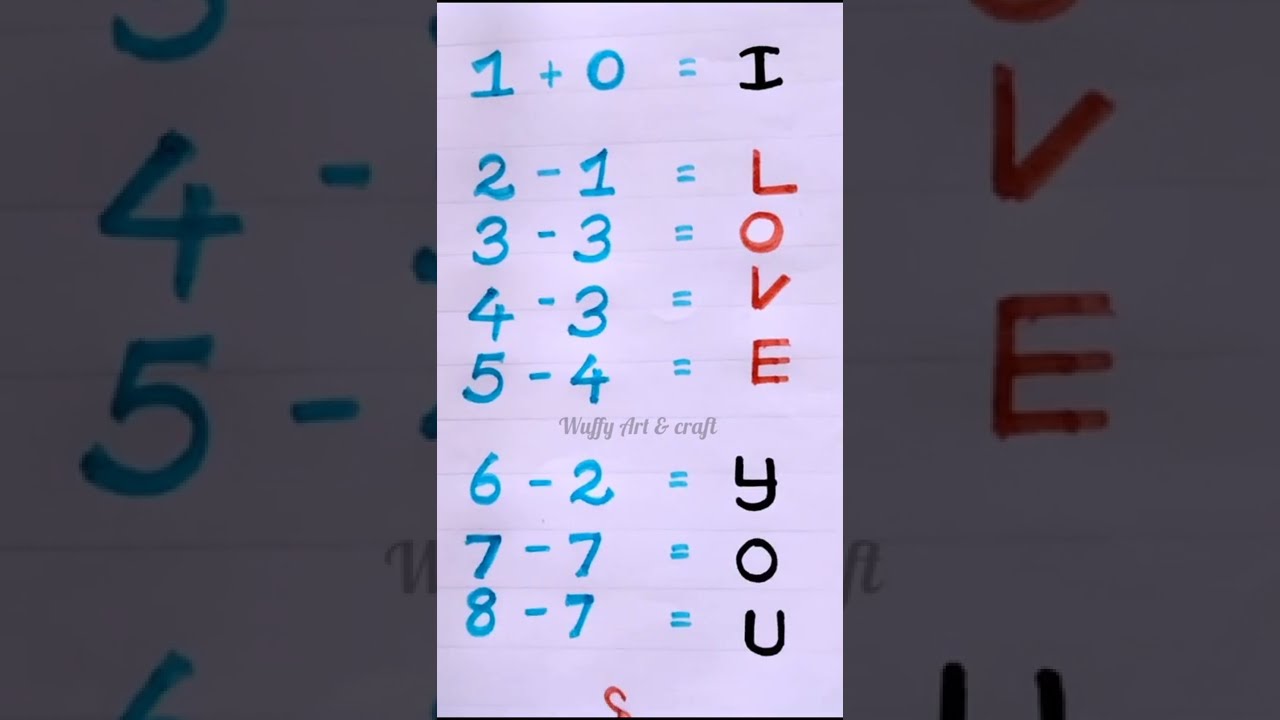 I Love You Math Problems