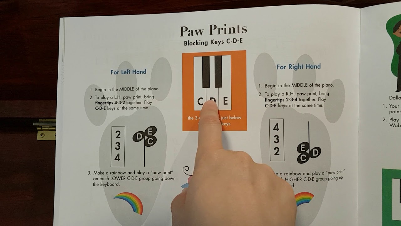 My First Piano Adventures - Paw Prints - YouTube