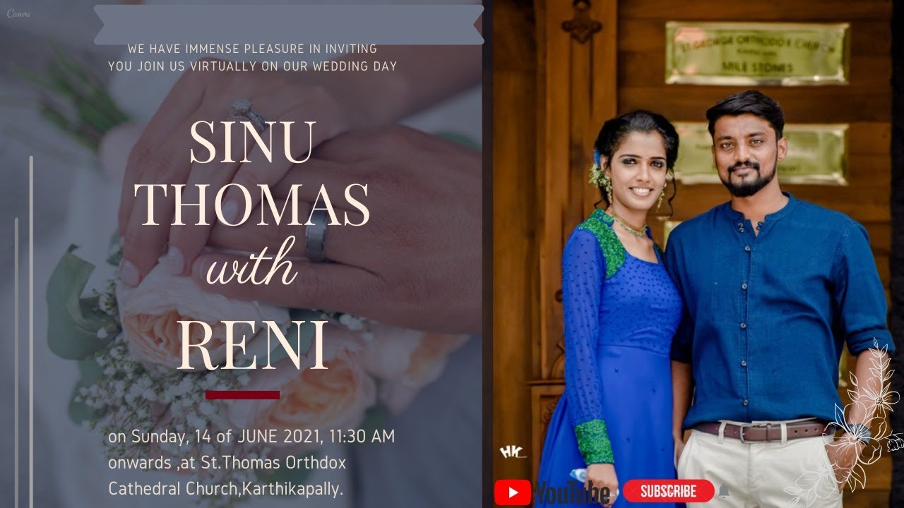 WEDDING CEREMONY || SINU THOMAS & RENI - YouTube