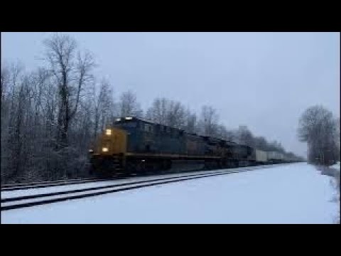 CSX I002 Hot Priority Intermodal Train Near Jordan, NY (12/16/22) [4K60] - YouTube