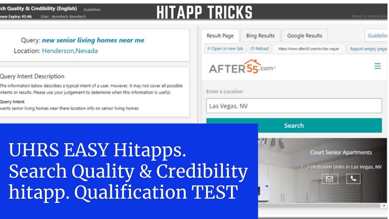 UHRS HITAPP Training. SEARCH QUALITY $ CREDIBILITY Qualification Test ...
