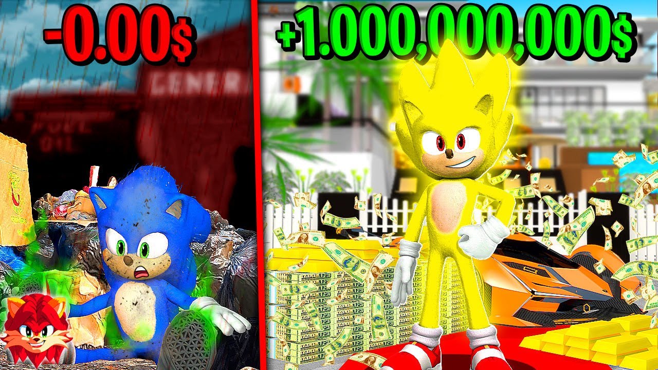 PASO de SONIC LA PELICULA POBRE A MILLONARIO en GTA 5 !! (Sonic Movie ...