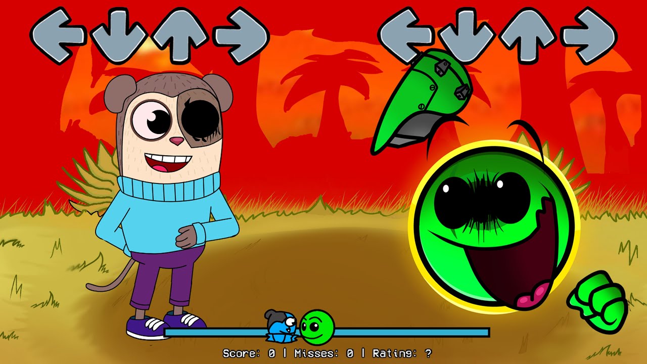 FNF NEW Middle Finger Trifle Thumb vs Geometry Dash 2.3 All Sings ...