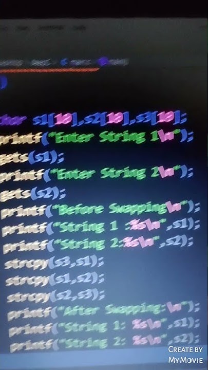 swap 2 string in C programming - YouTube