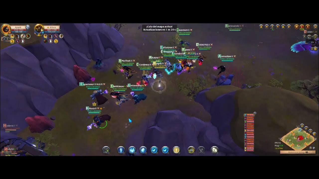 Pelea Aly vs POE Parte 3 - Gremio Monos con Navaja - Albion Online ZvZ - YouTube