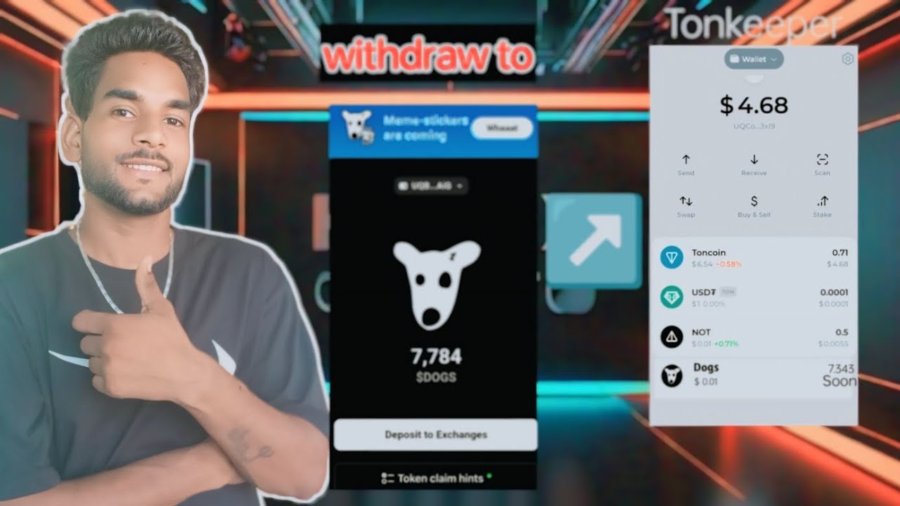 dogs with direct tonkeeper wallet | how to withdraw dog airdrop in ...