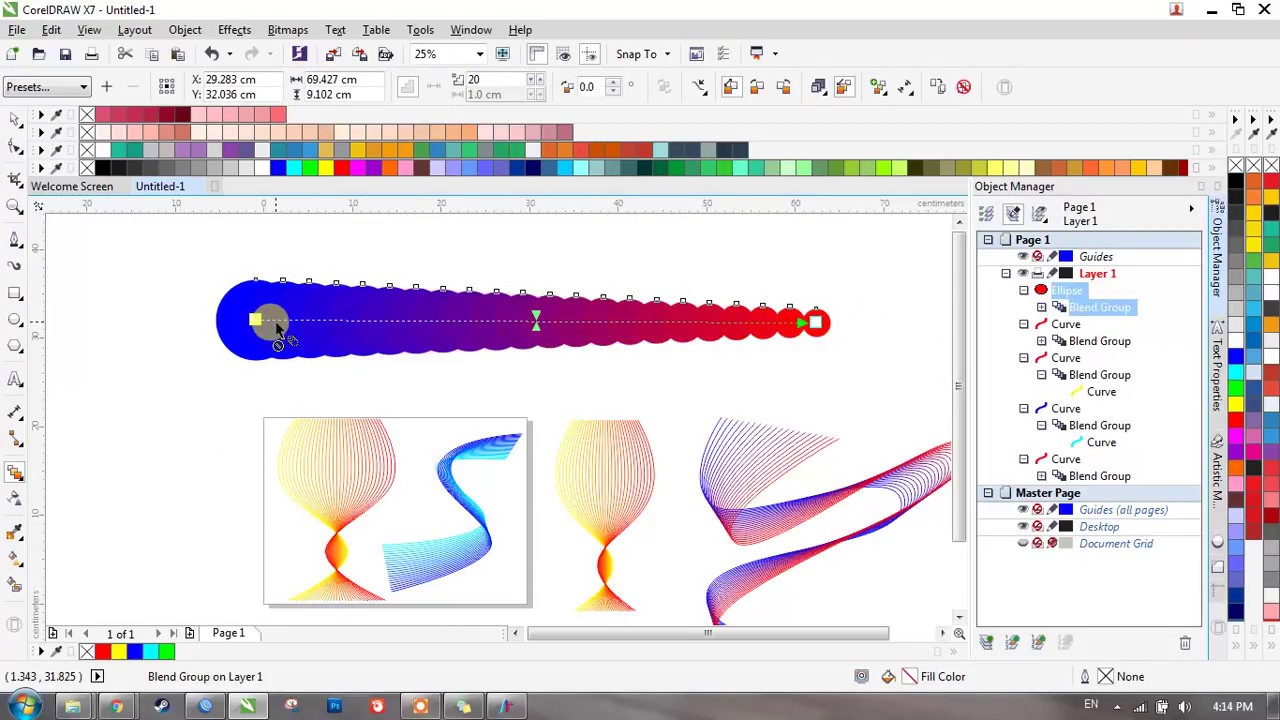 Learn Interactive Blend Tool Coreldraw Basic Tutorial YouTube Learn Interactive Blend Tool Coreldraw Basic Tutorial YouTube