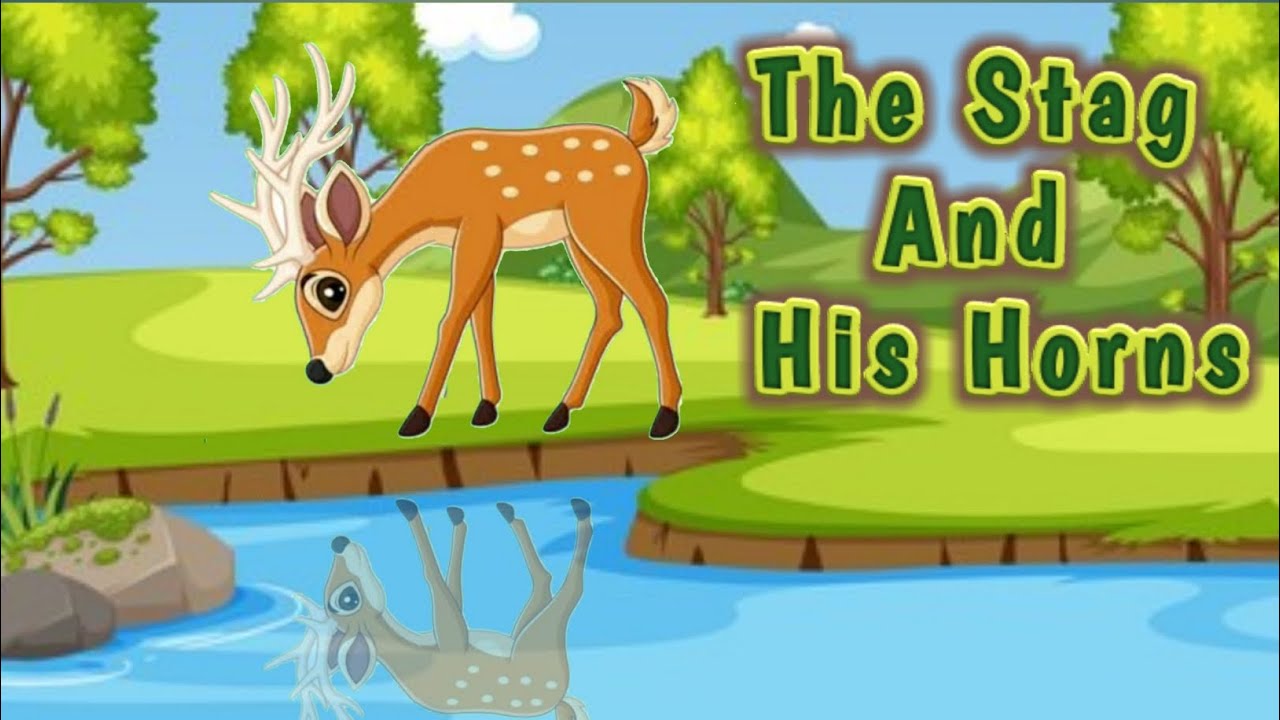 The Stag And His Horns / हरिण और उसके सींग / Animated Moral Story For ...