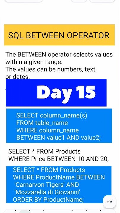 20 Days Sql Challenge Day 15 Between Operator In Sql Sqlinterview Sqlinterviewquestions