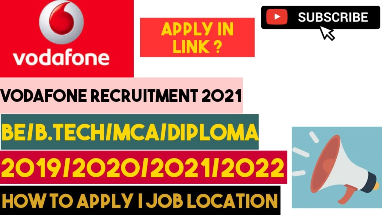Vodafone Off-Campus Recruitment 2021 | Vodafone Hiring Software ...