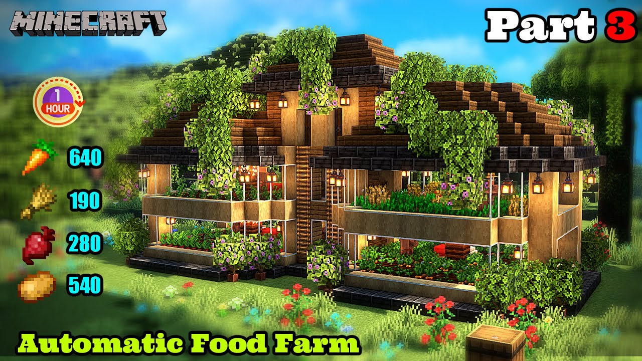 Minecraft Villager Auto Food Farm - Potato Wheat Carrot Beetroot Part 3 ...