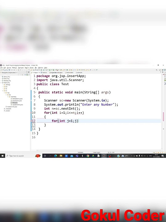 Pattern Programming No 5 In Java Gokulcoder Shorts Javaprogramming Pattern Youtube