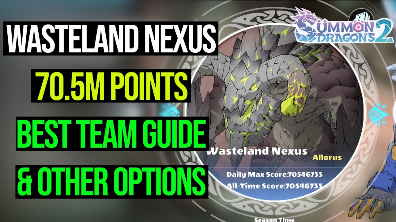Wasteland Nexus 70.5M Points Best Team Guide & Options [Summon Dragons ...