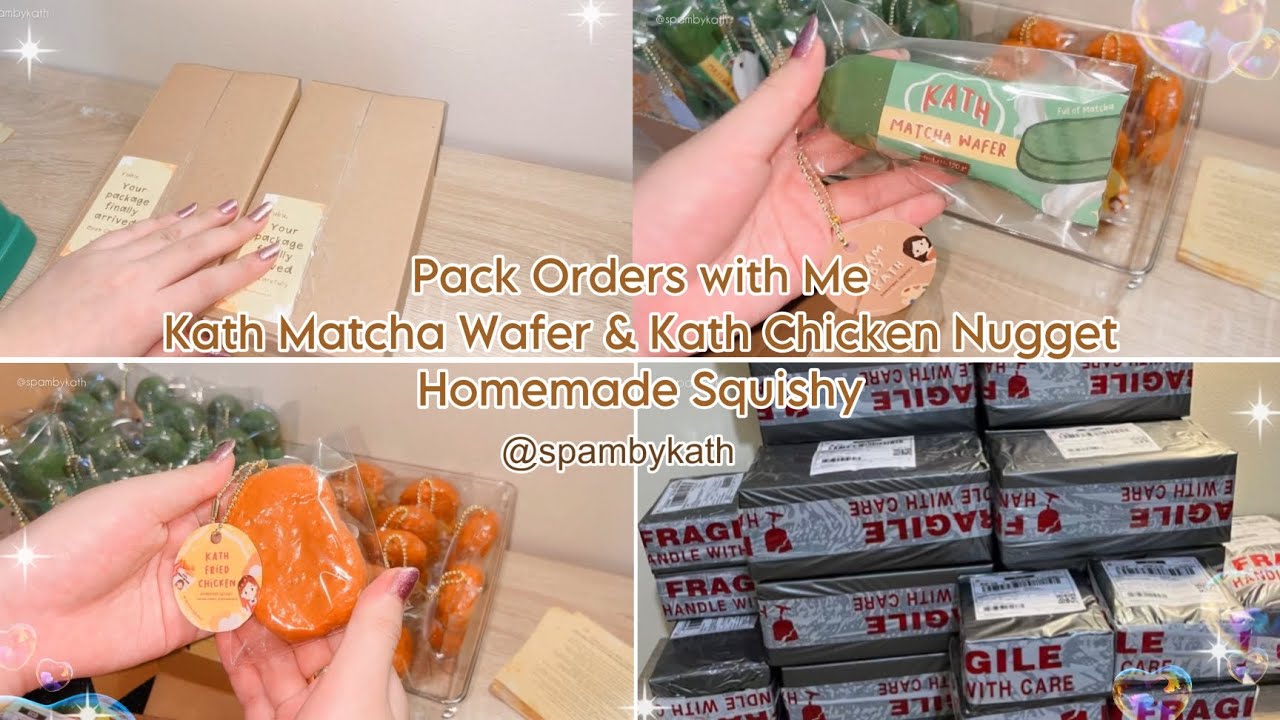 Pack Orders with Me - Kath Matcha Wafer & Kath Chicken Nugget Homemade ...