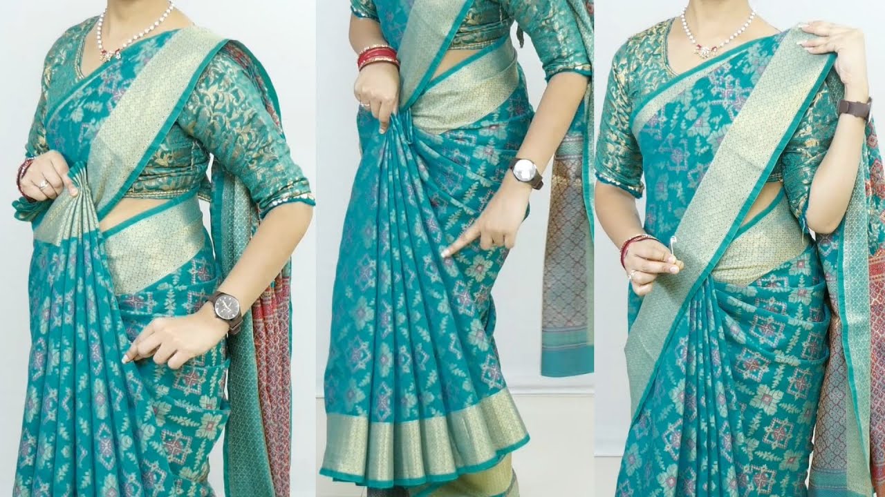 Saree draping wedding & functions | Perfect & Easy way to drape a ...