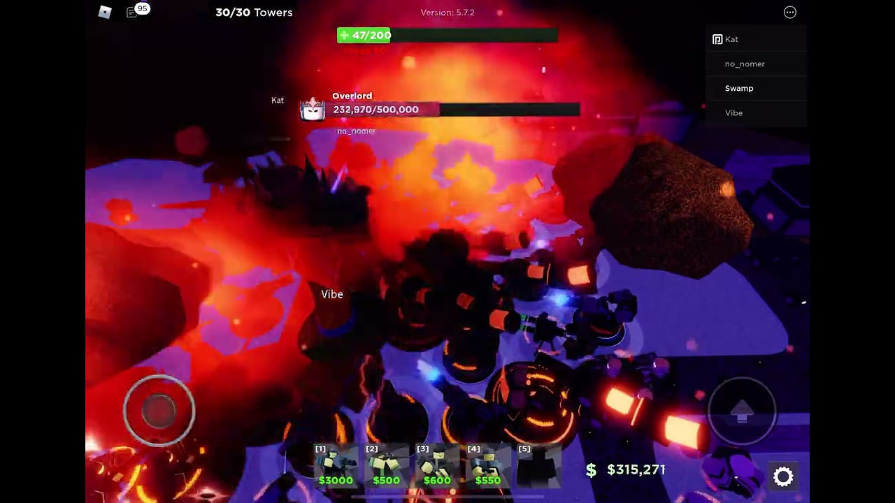 Defeating the overlord in tower blitz - YouTube