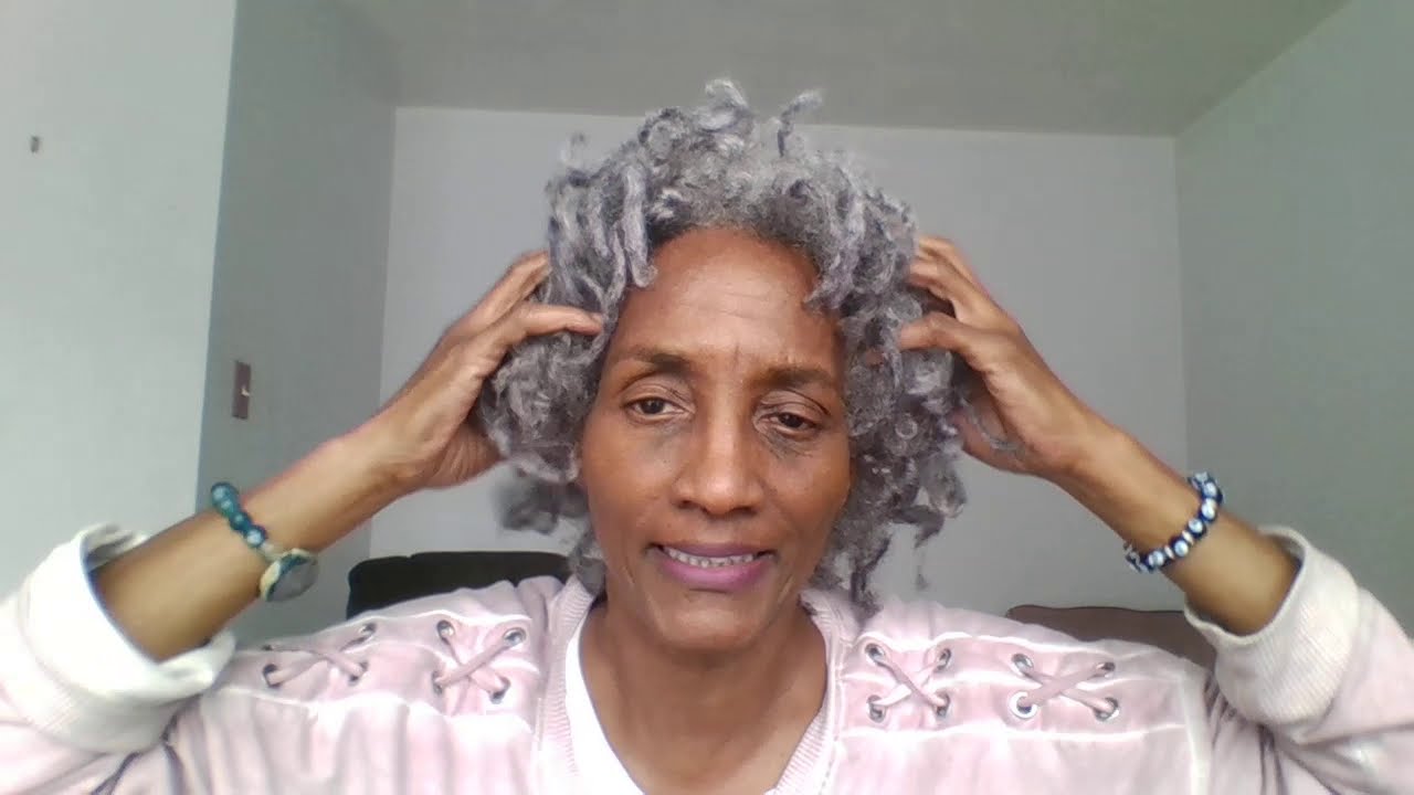 Silver Gray Freeform Afro Locs - YouTube
