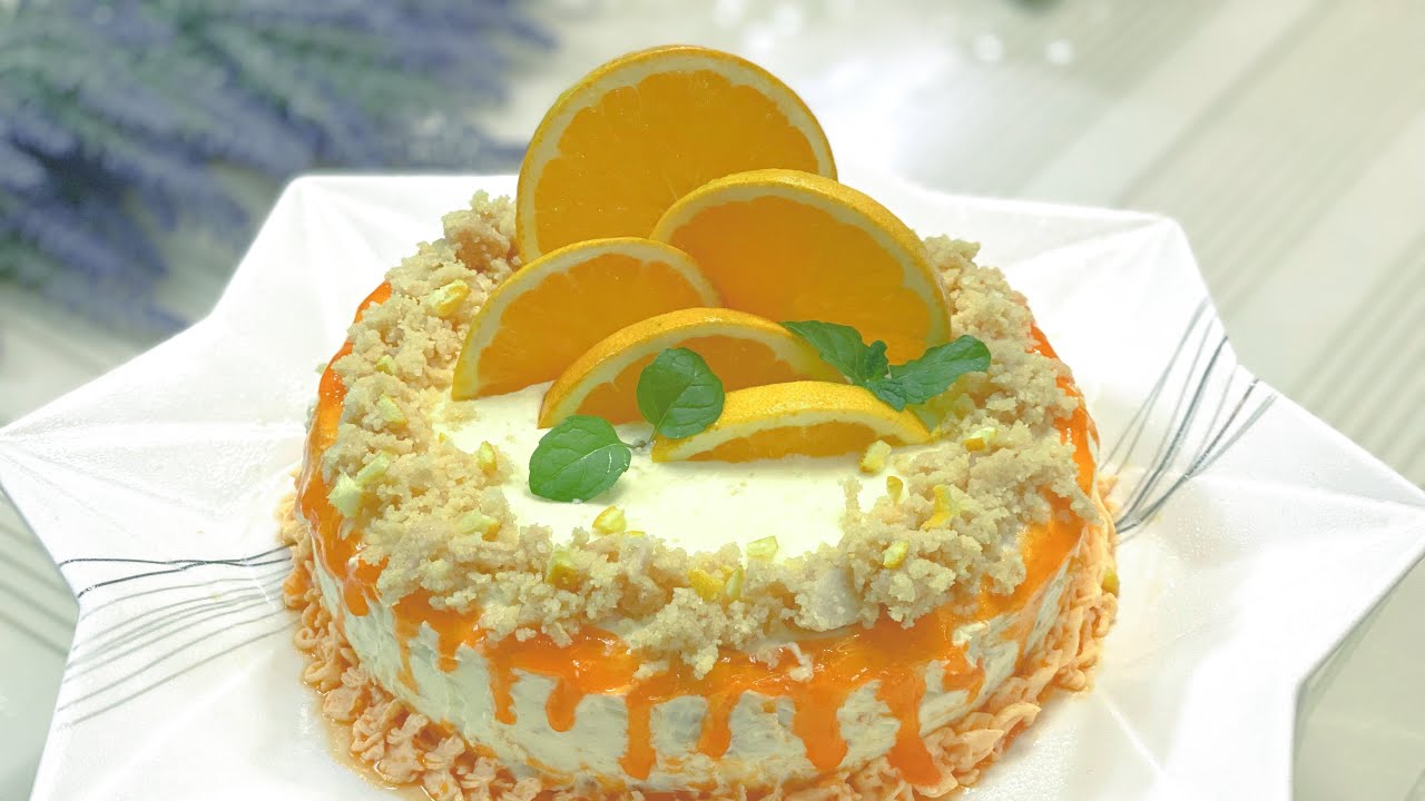 Super Moist Orange Sponge Cake With Simple Decoration Basic Orange