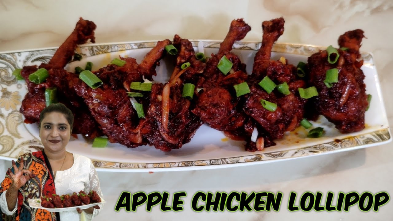 Apple Chicken Lollipop | Lollipop Recipe | Street Style Apple Chicken ...