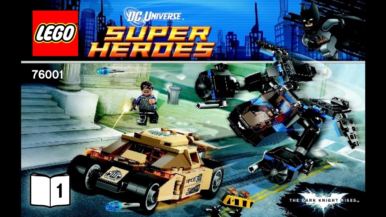 LEGO Batman LEGO Super Heroes Tumbler Chase 76001 Instructions DIY Book ...