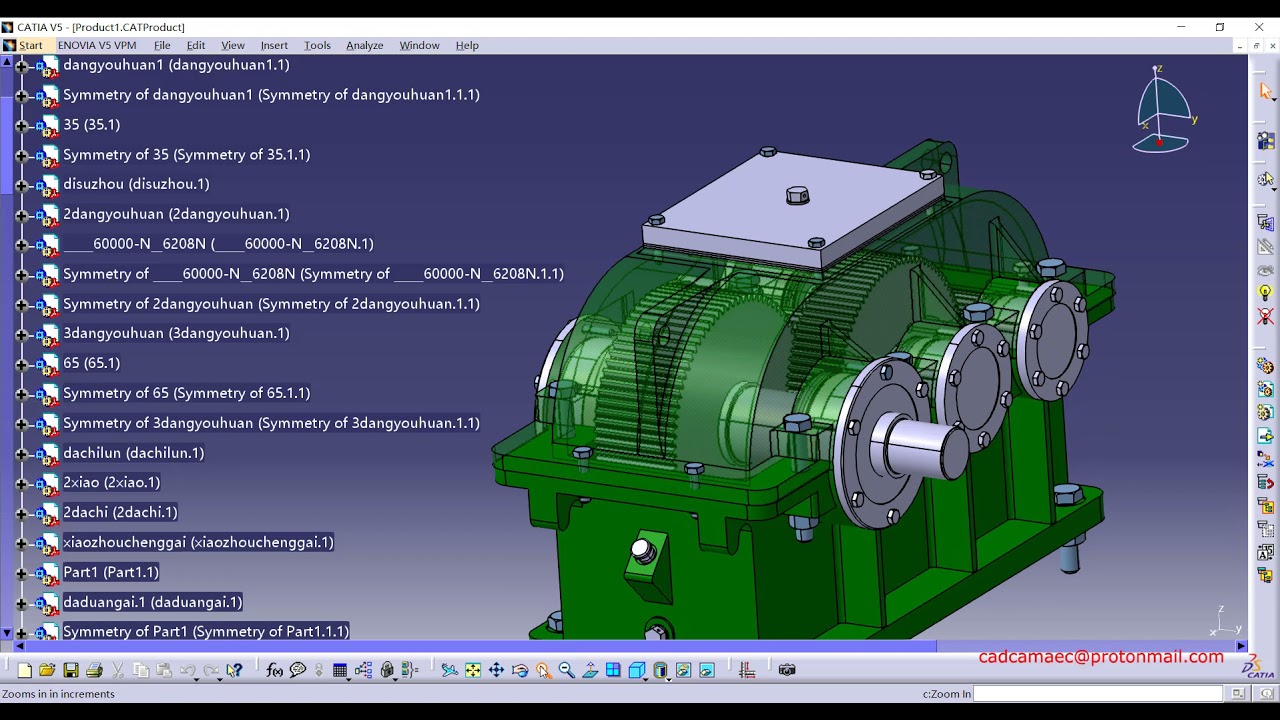 Design of two stage reducer with CATIA - YouTube