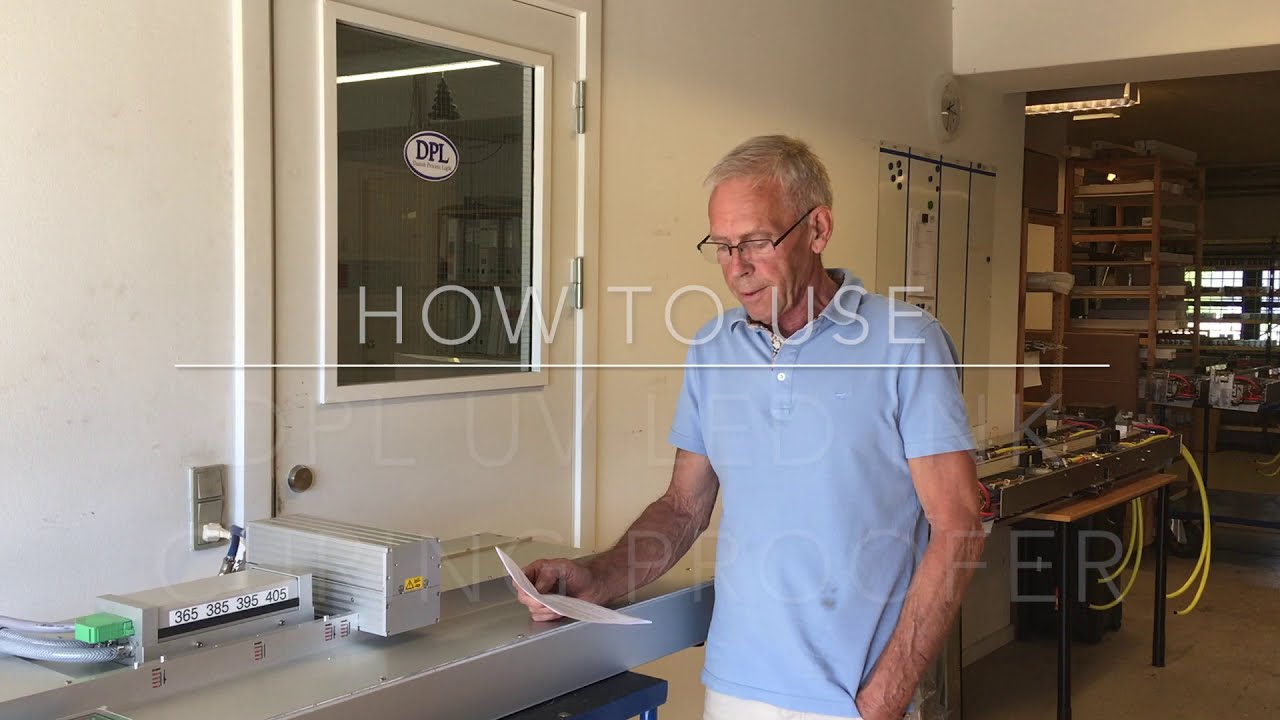 How to use Speedy UV LED Ink curing proofer -www.dpl.dk - YouTube