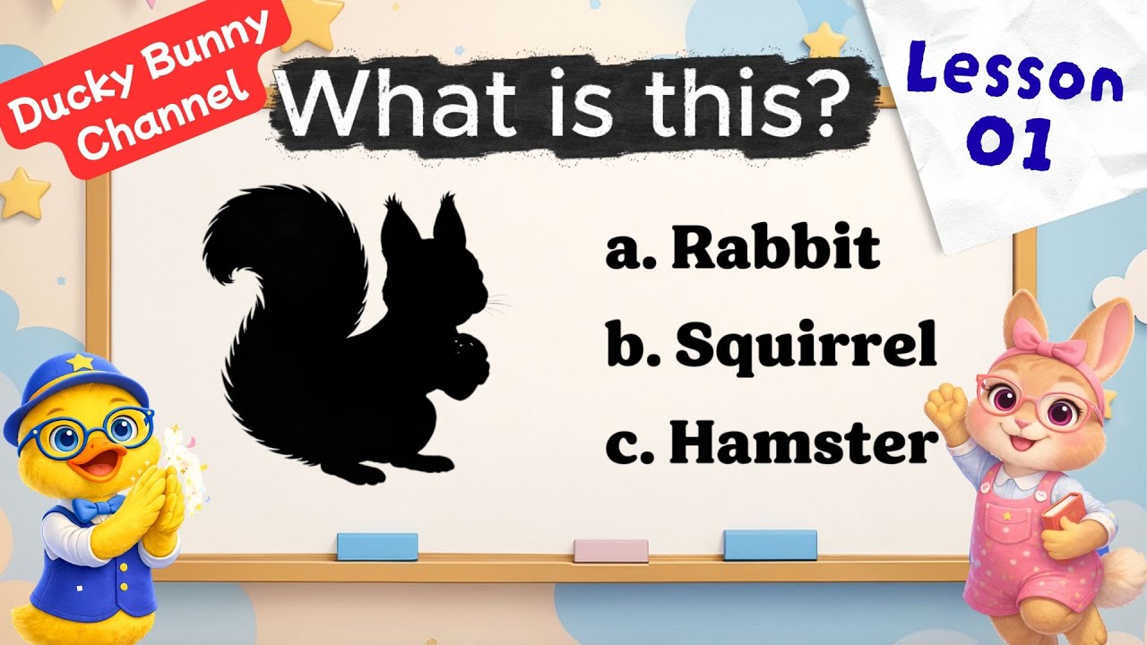 Guess the Animal by Shadow 🐾🐘🦁 | Fun Kids Quiz | Can you Guess? Lesson ...