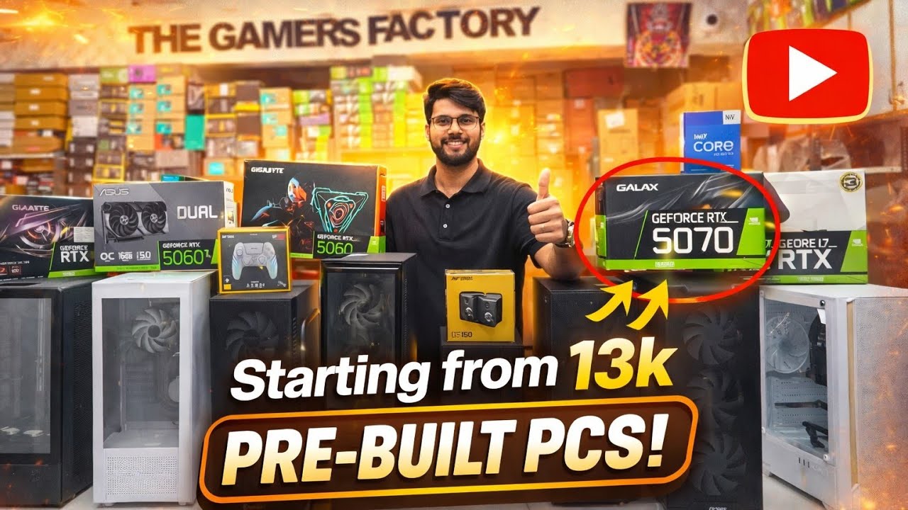 Pre-built pcs Starting from 13k for Gaming and Editing | - YouTube