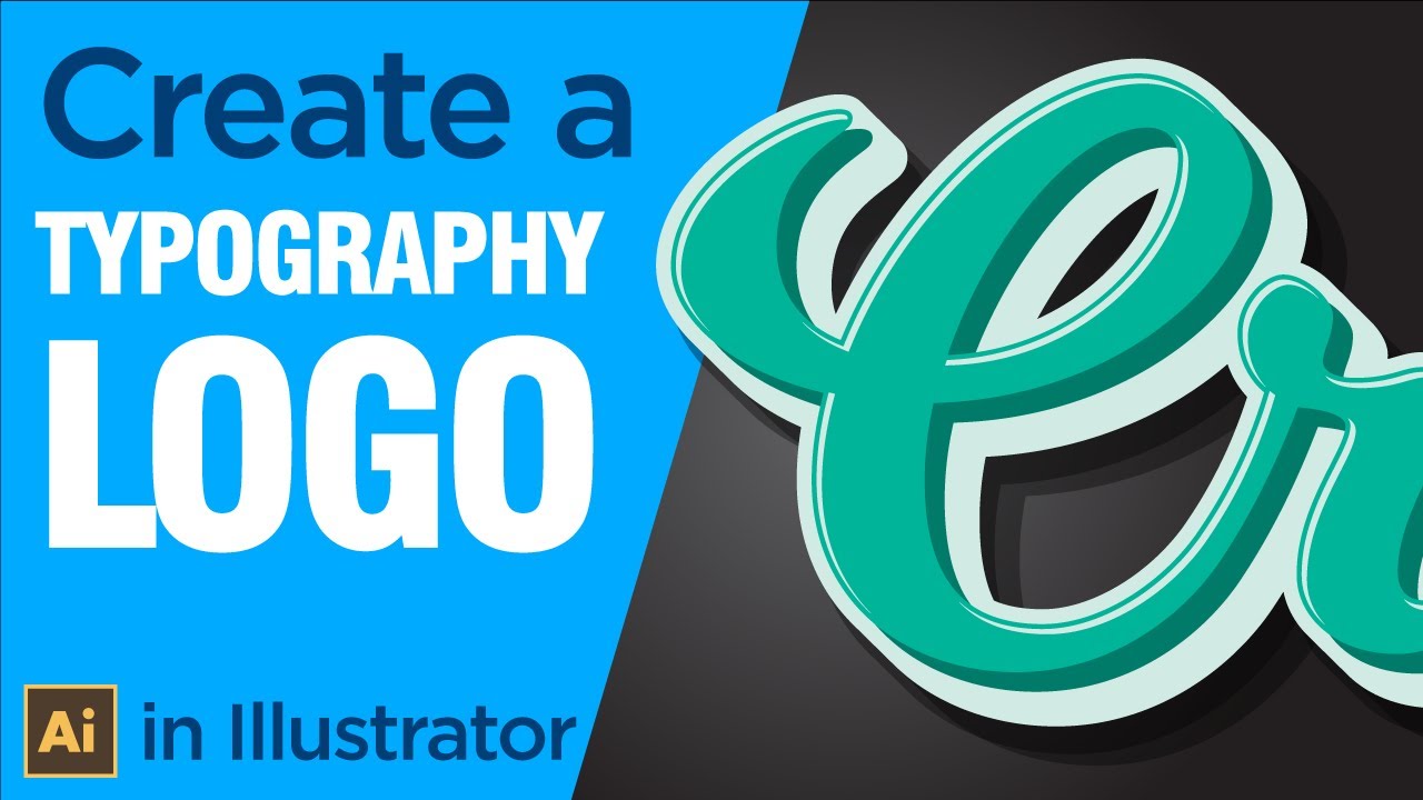 How to create a Professional Typography Logo Design. Illustrator ...