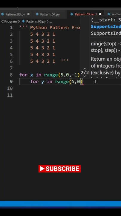 Learn Coding Python Programing Pattern Tutorial Python Basic 