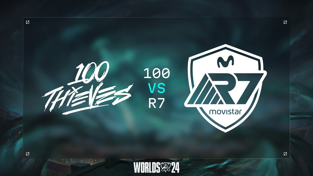 100 THIEVES VS MOVISTAR R7 - MAPA 2 - PLAY-IN 1 - WORLDS - 2024 ...
