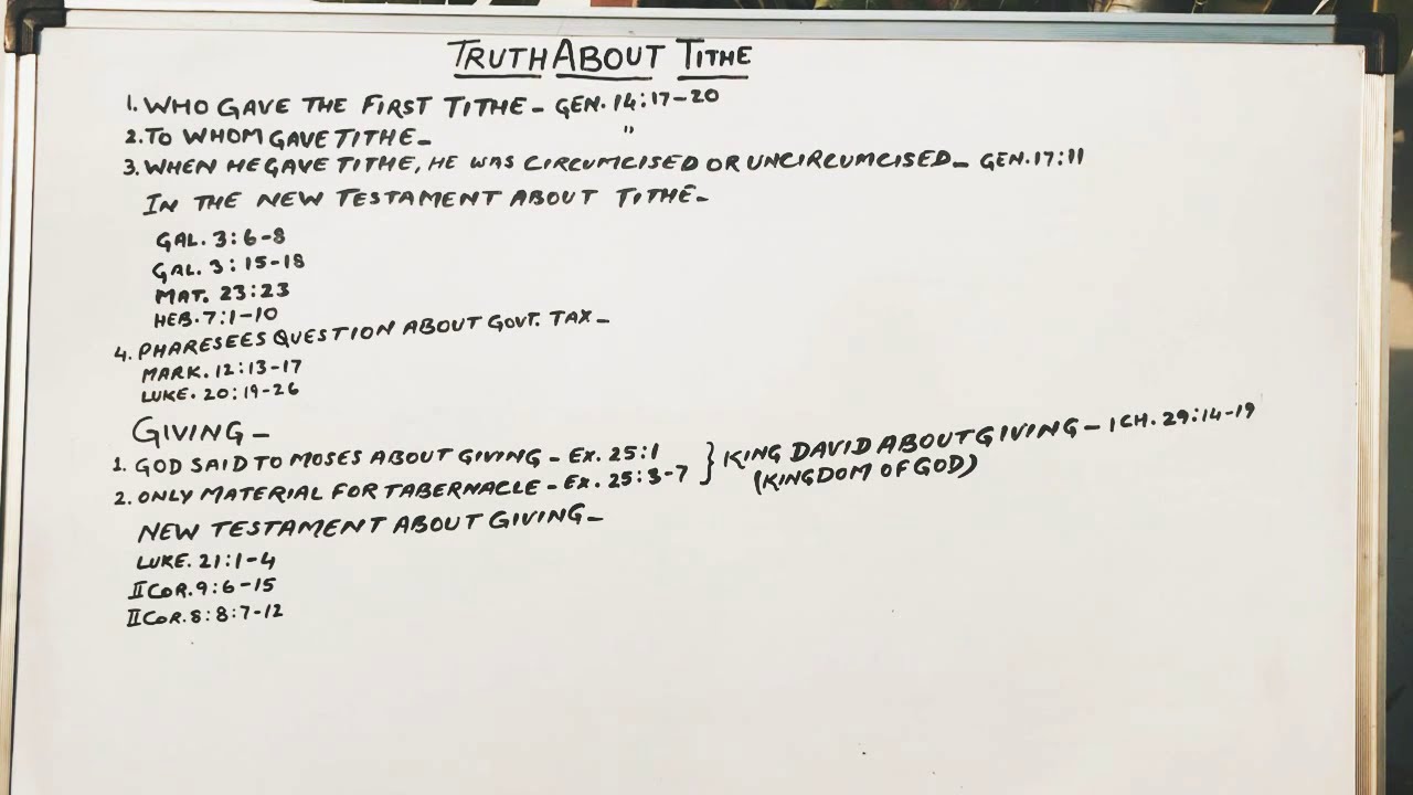 The Truth about | Tithe & Giving | - YouTube